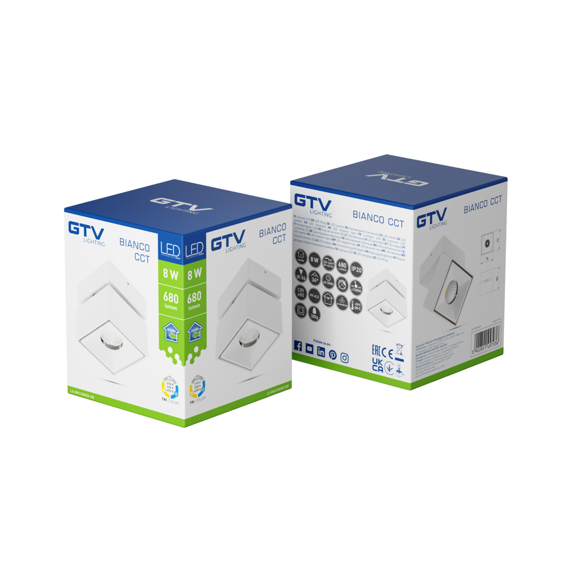 LED LAMPA BIANCO,8W , BIJELA